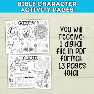 Bible Story Scripture Coloring Page Sheet for Kids, Children's Ministry ...