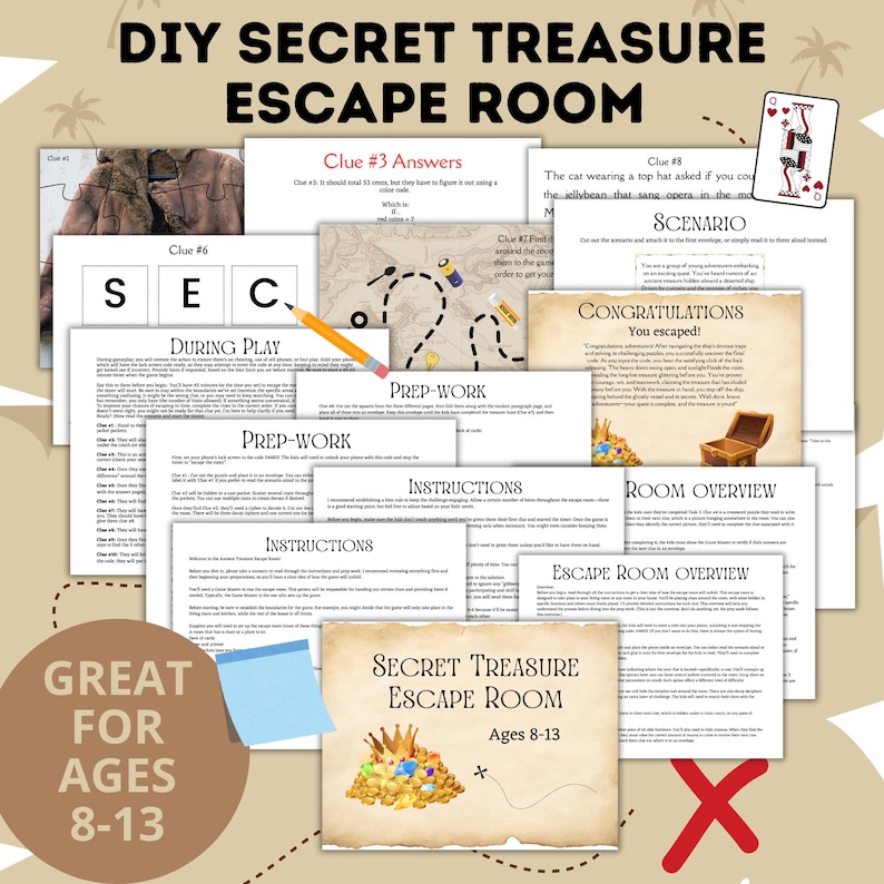 DIY Escape Room for Kids | Secret Treasure Escape Room | Home Escape ...