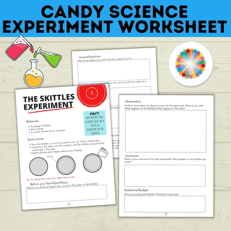Candy Science Experiment for Kids | Scientific Method | Skittles ...