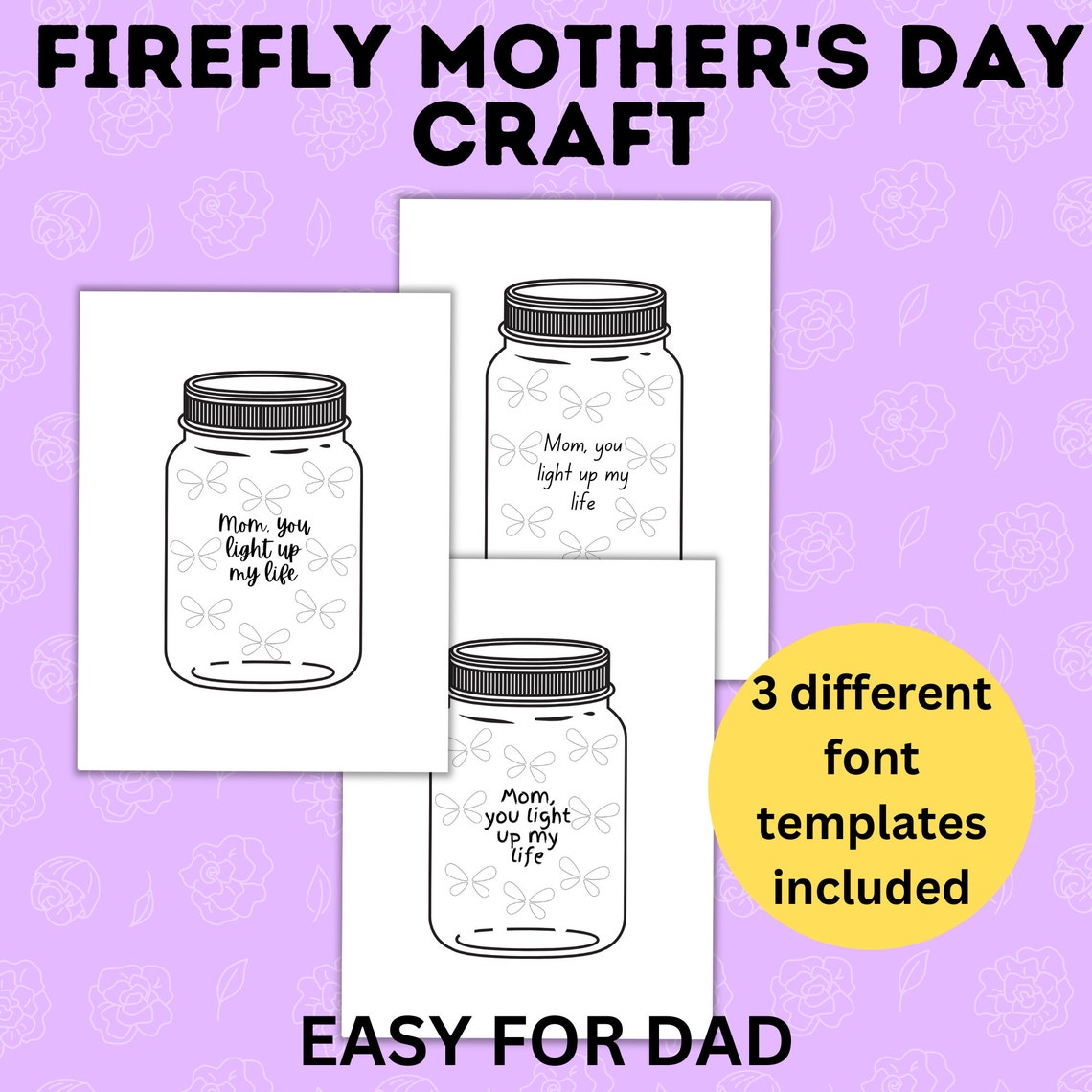 Firefly Craft | Mother's Day Craft | Firefly Mother's Day Craft | Gifts ...