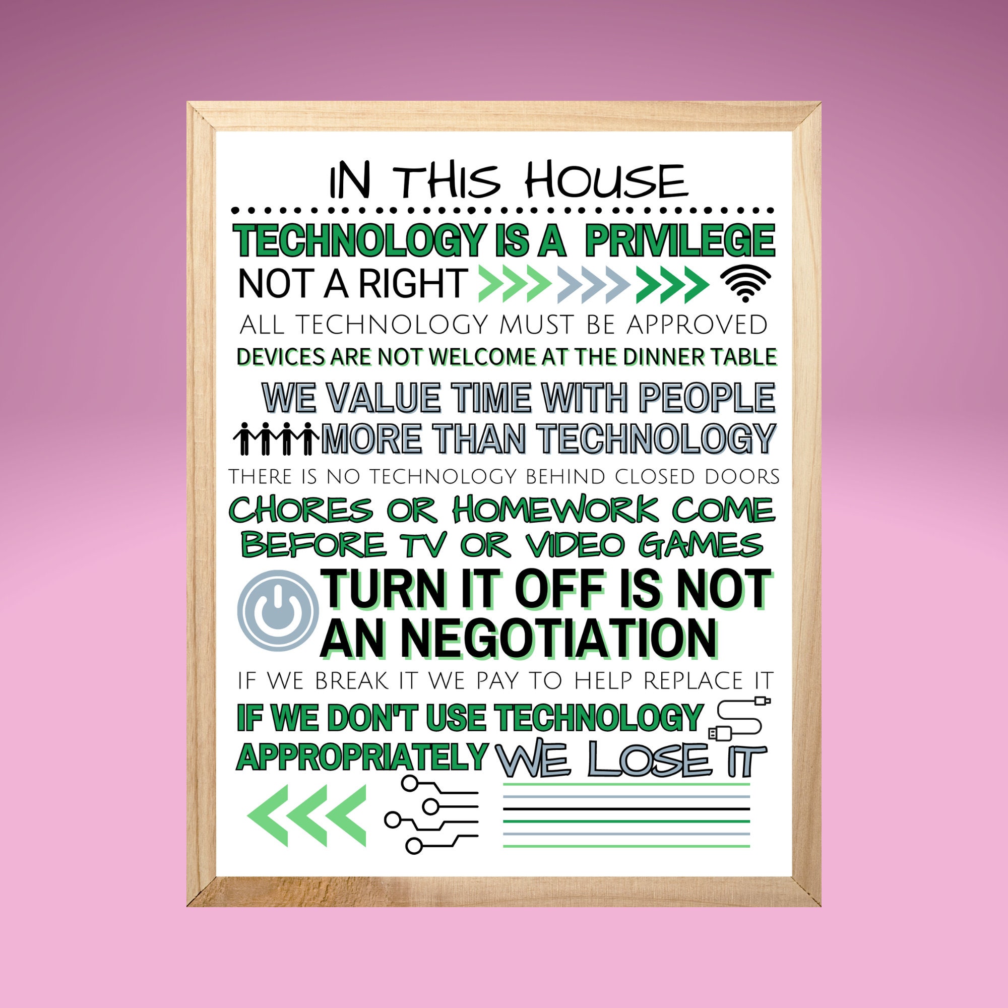 Technology Rules | Screen Time Rules | in This House Technology Rules ...