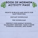 Book of Mormon Activity Page for Kids | Book of Mormon Lesson | Book of ...