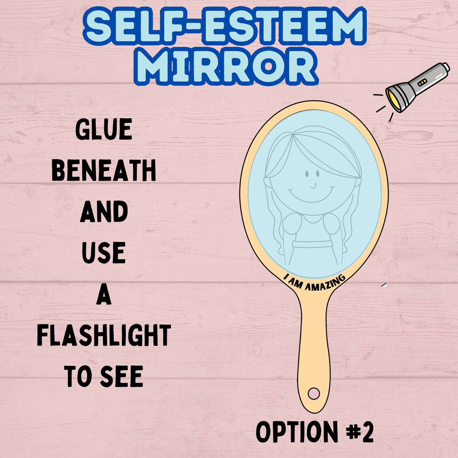 Self Esteem Confidence Coloring Page Mirror Craft for Kids, Love ...