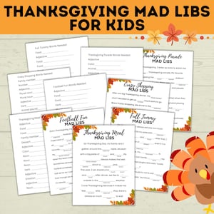 Thanksgiving Mad Libs for Kids | Thanksgiving Games | Kids Games ...