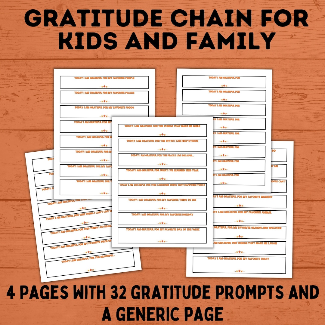 Gratitude Chain Craft | Gratitude Chain Activity | Gratitude Chain With ...