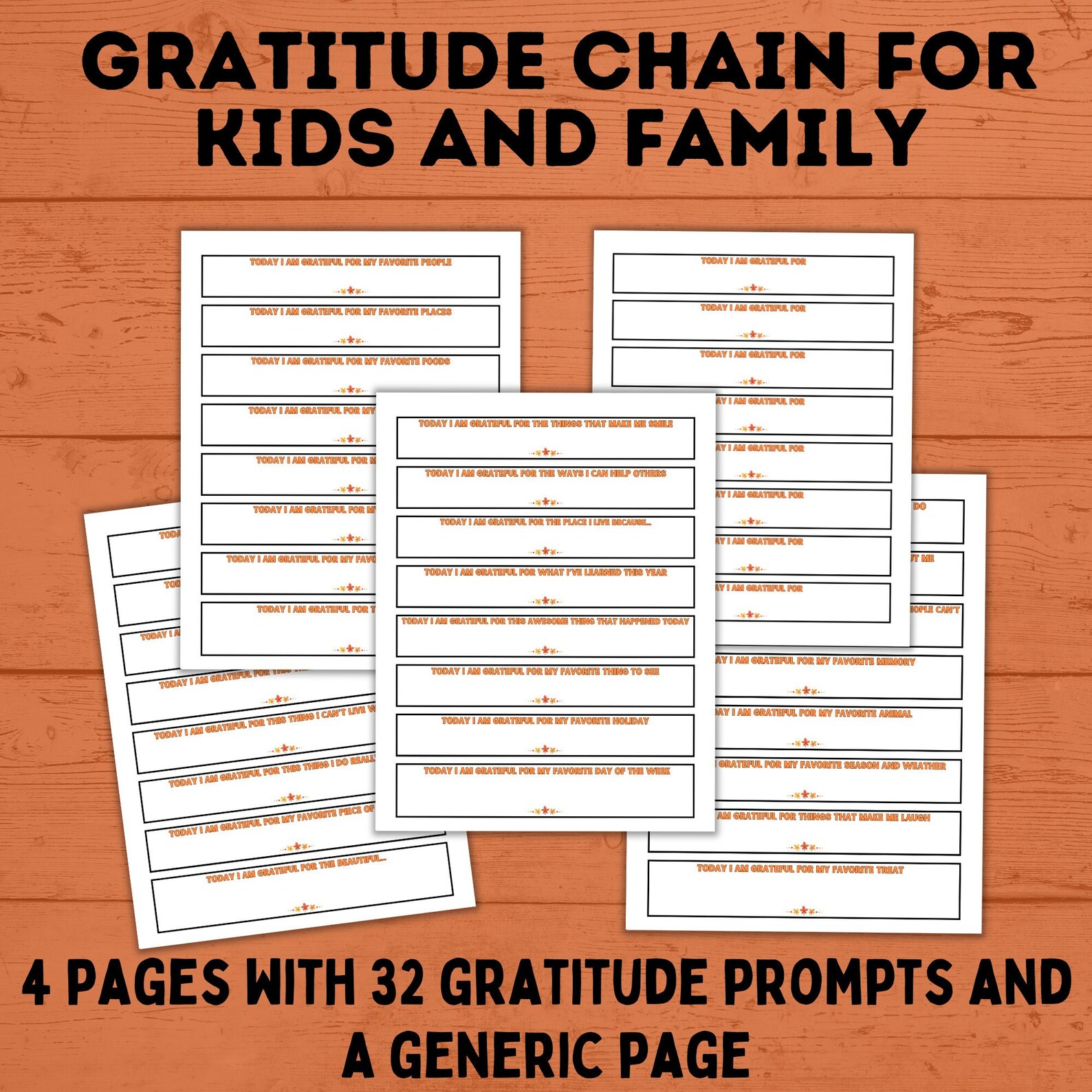 Gratitude Chain Craft | Gratitude Chain Activity | Gratitude Chain With ...