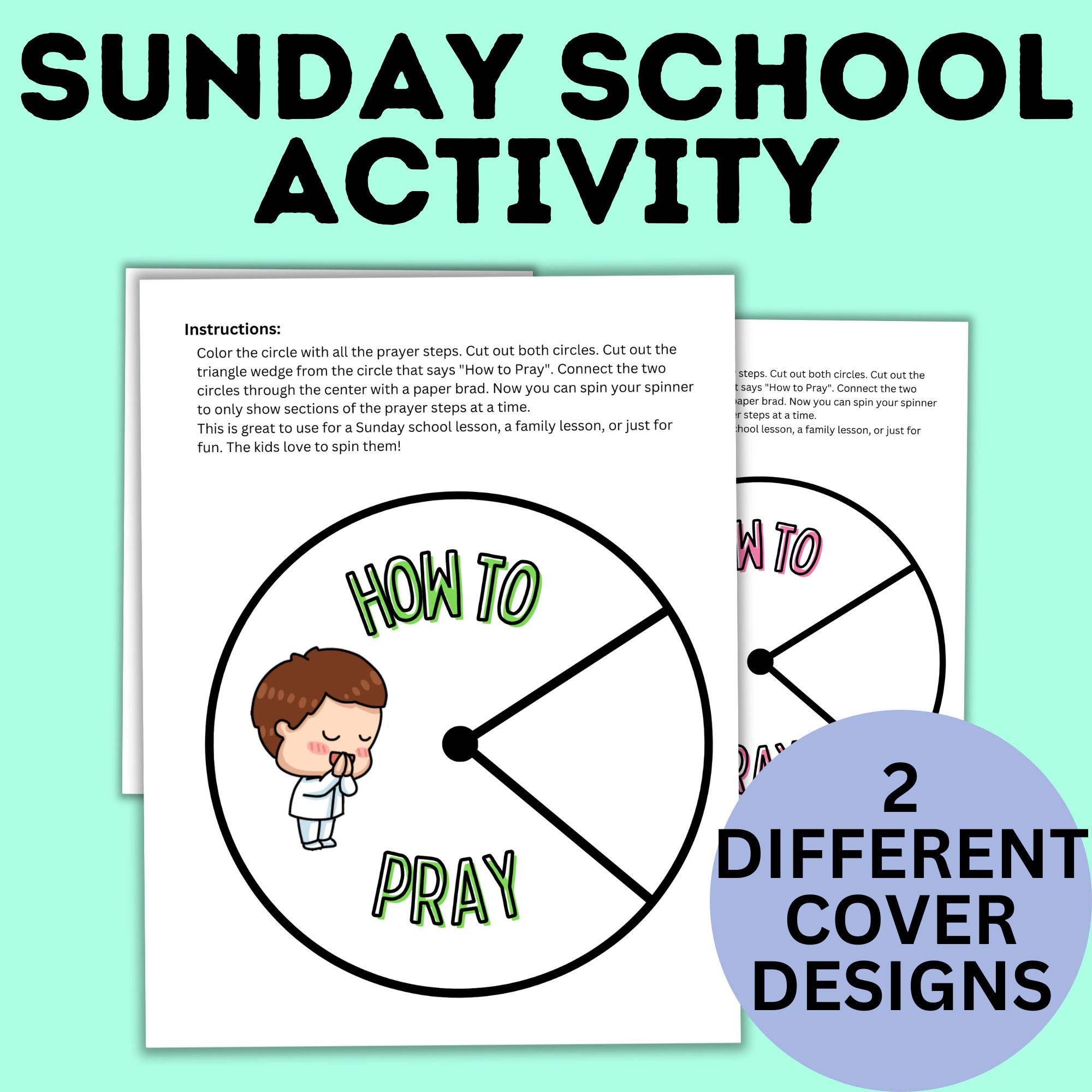 How to Pray Prayer Spinner for Kids Teach Kids How to Pray - Etsy