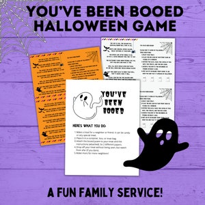 You've Been Booed Halloween Game: Printable Activity Kit (PDF Download ...