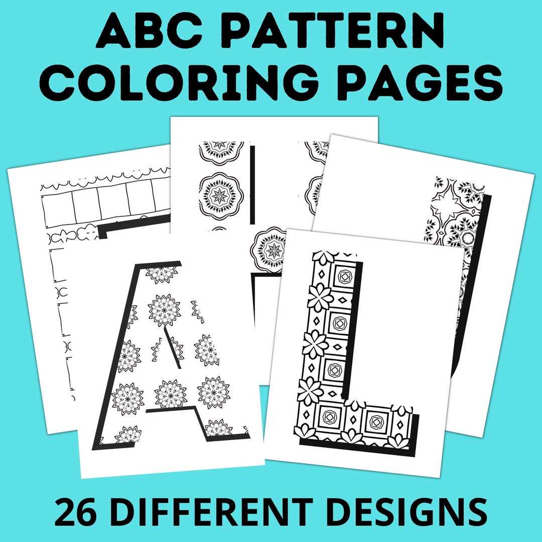 ABC Coloring Pages | ABC Geometric Shape | Design Coloring Pages | Kids ...