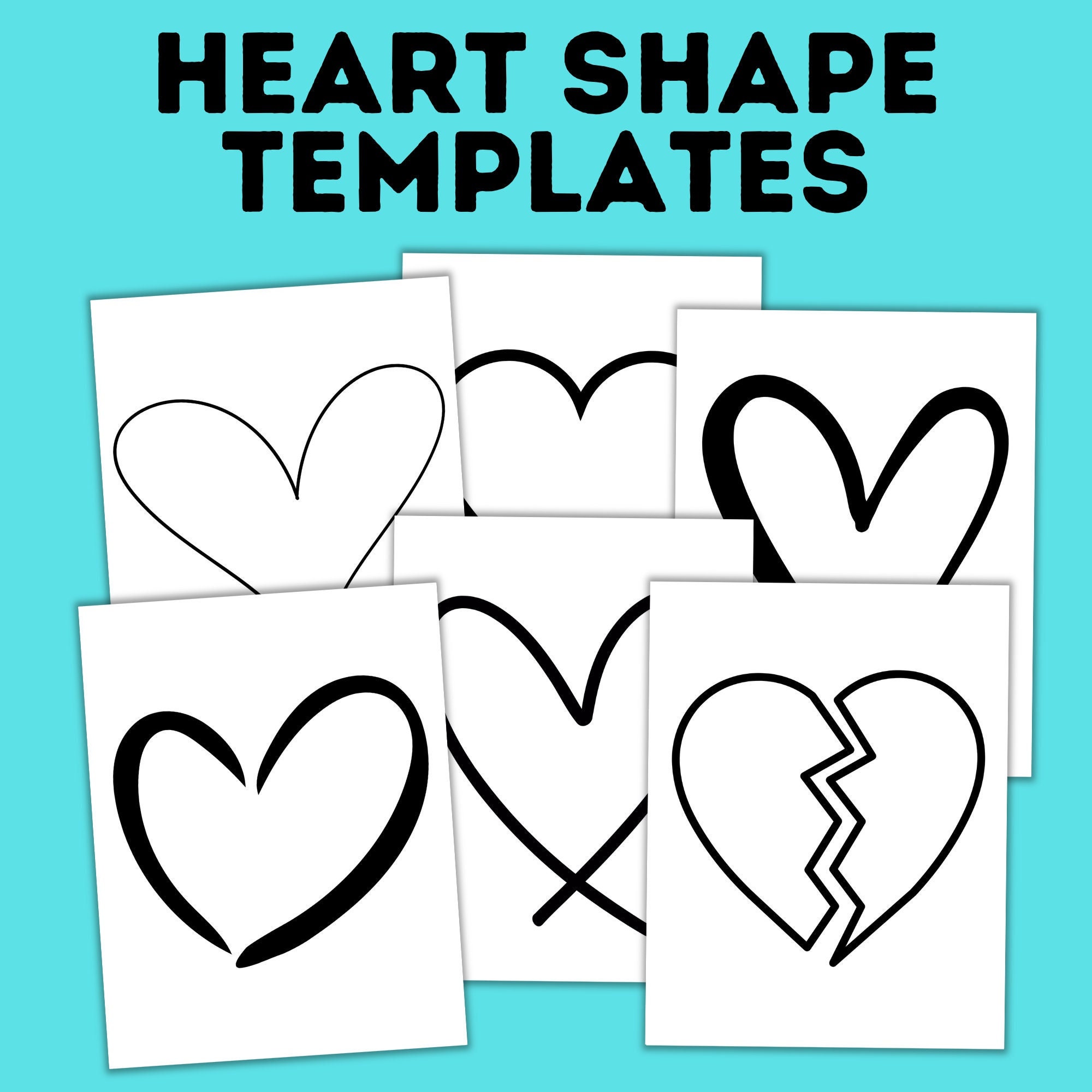 Heart Shape Template Heart Shape Design Craft Template Kids Crafts ...
