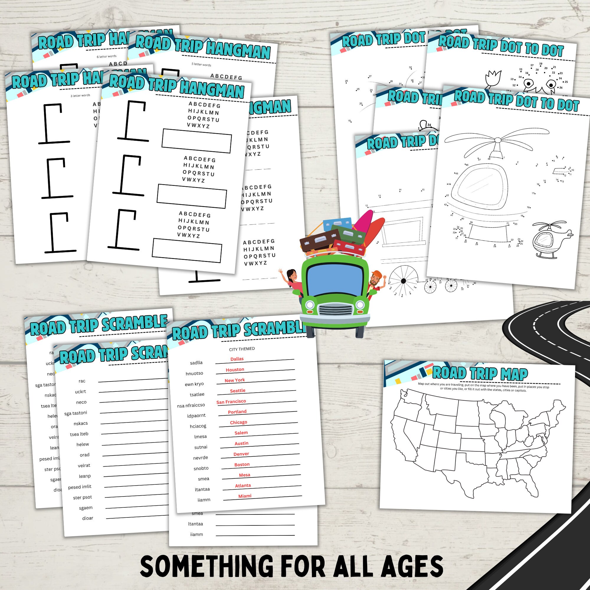 Road Trip Games | Road Trip Bundle | Road Trip Printables for Kids ...