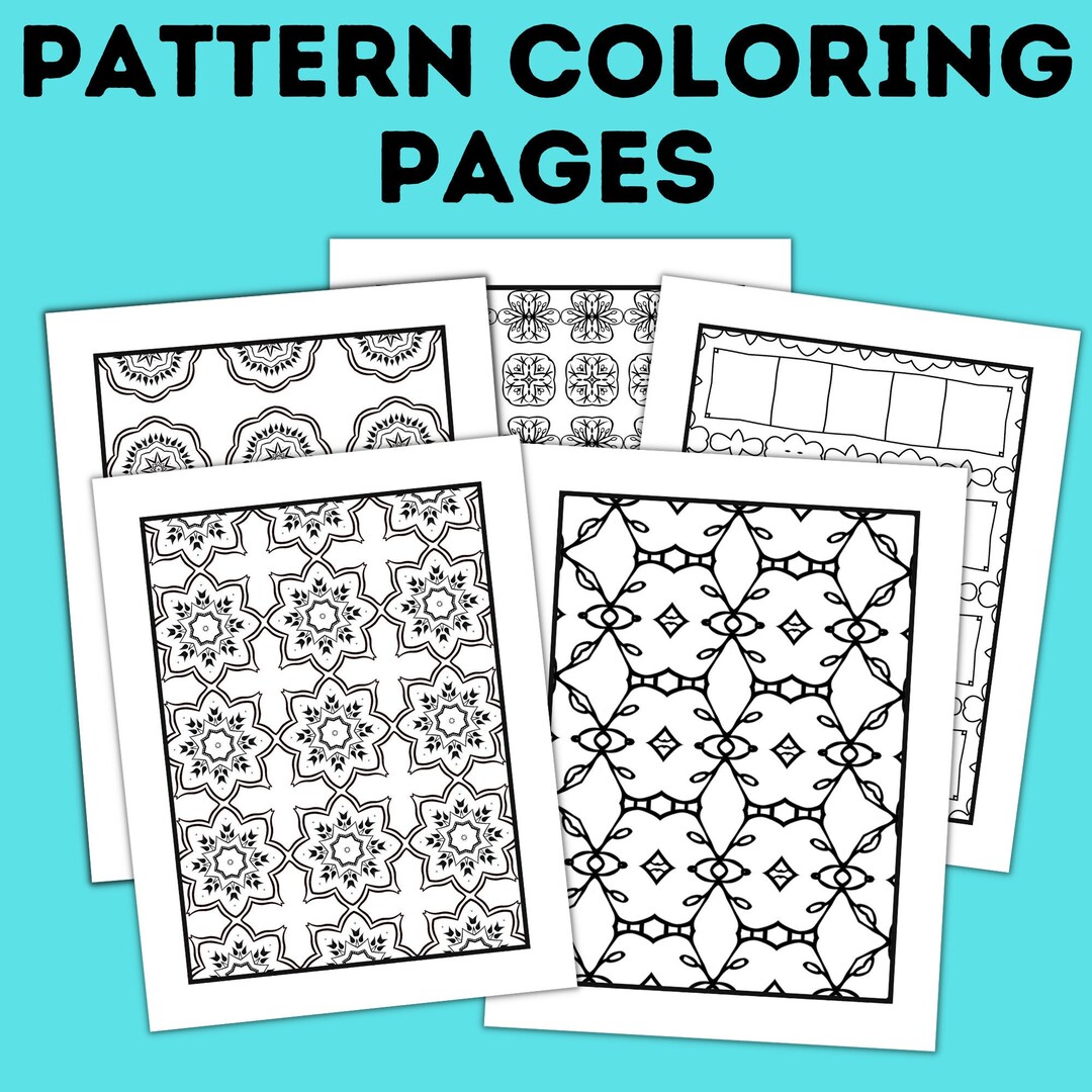 Pattern Coloring Pages Mandala Coloring Pages Geometric Coloring Pages ...