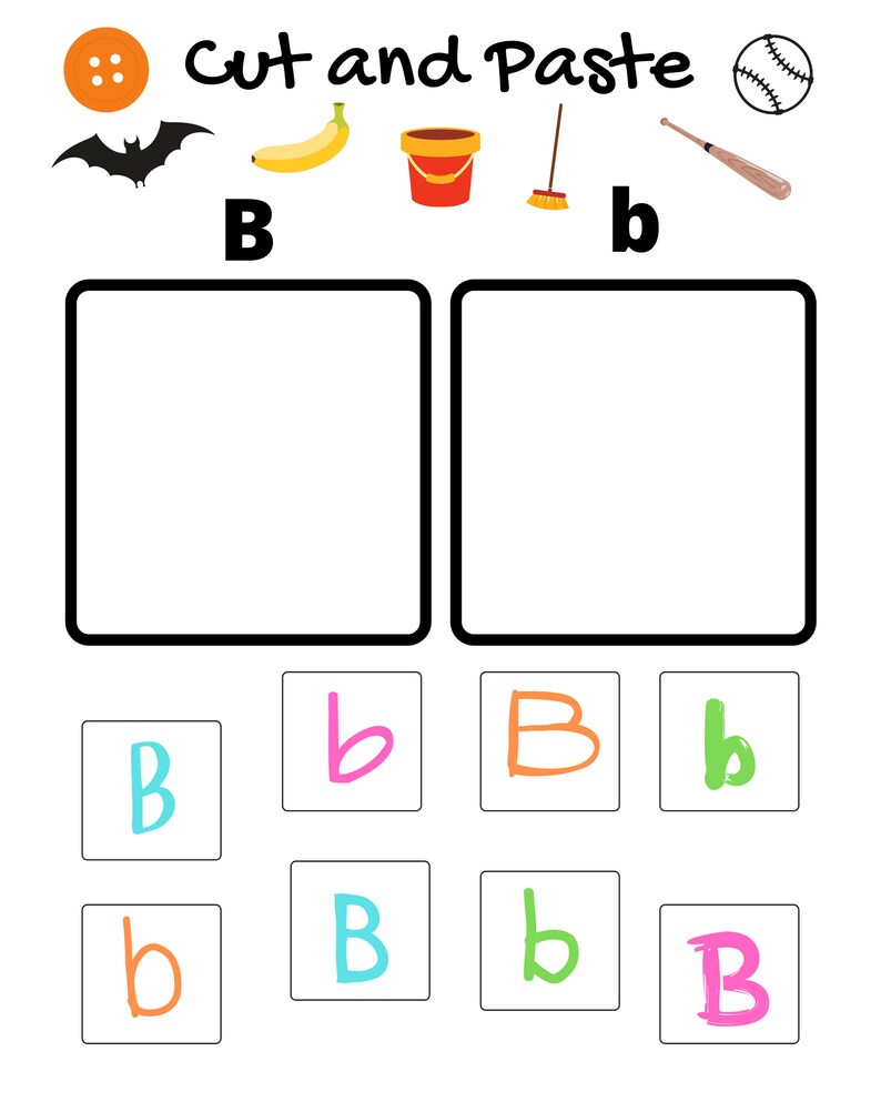 ABC Cut and Paste Preschool Learning Activity | Preschool Printable ...