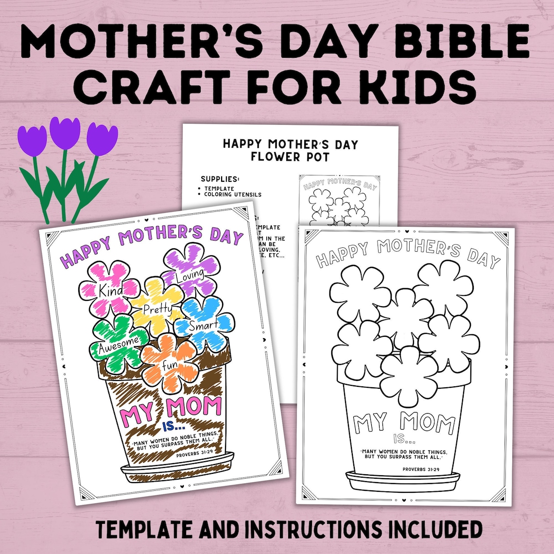 Mother's Day Craft for Kids | Bible Craft | Mother's Day Bible Craft ...