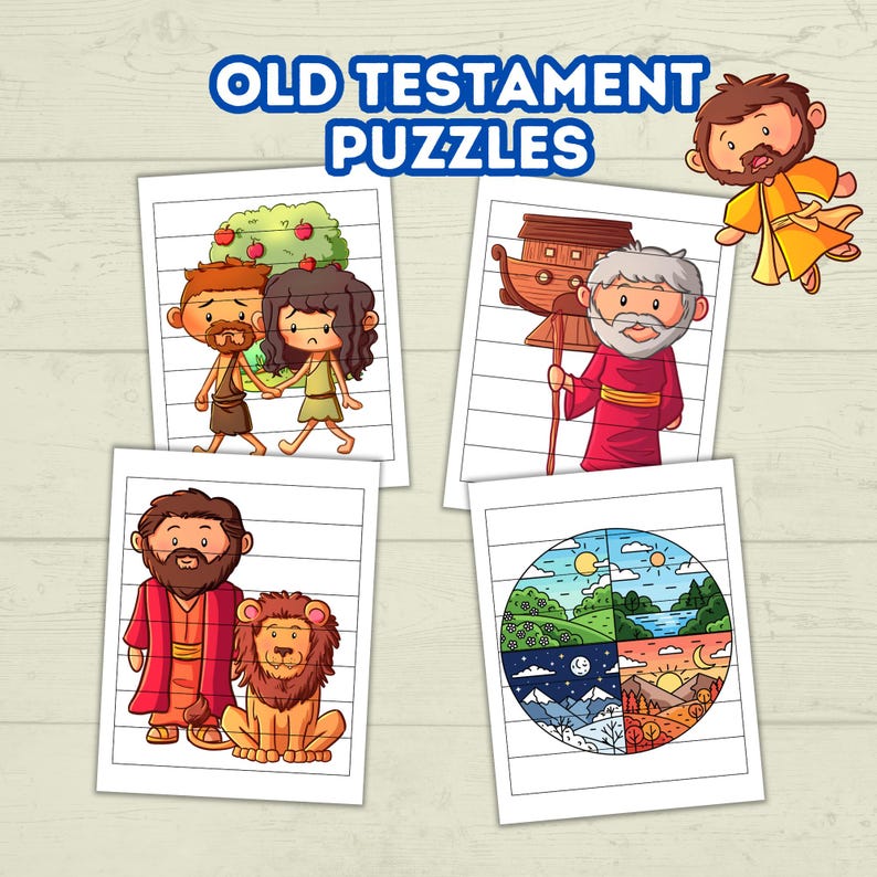 Bible Character Toddler Puzzles, Religious Puzzles, Children's Ministry ...