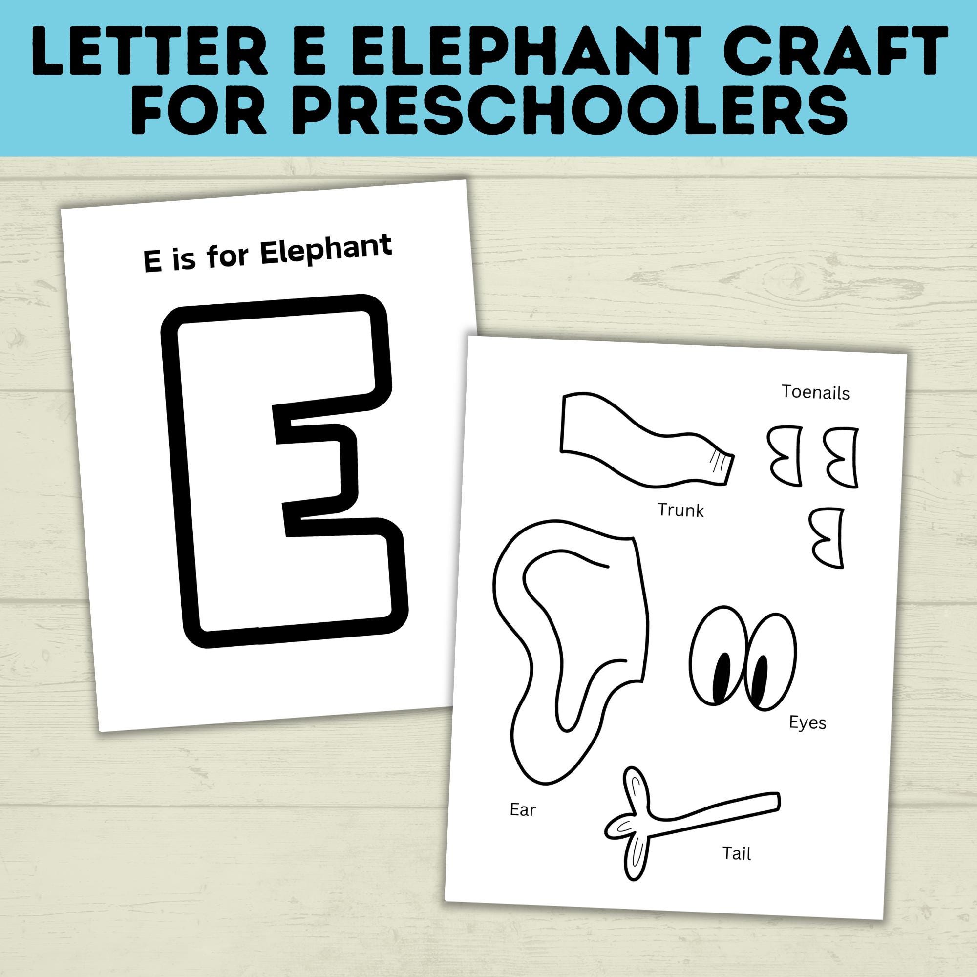Elephant E Craft for Kids | E Crafts for Kids | Letter Crafts ...