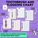 Toothbrush Chart for Kids | Flossing Chart | Brushing Teeth Reward ...