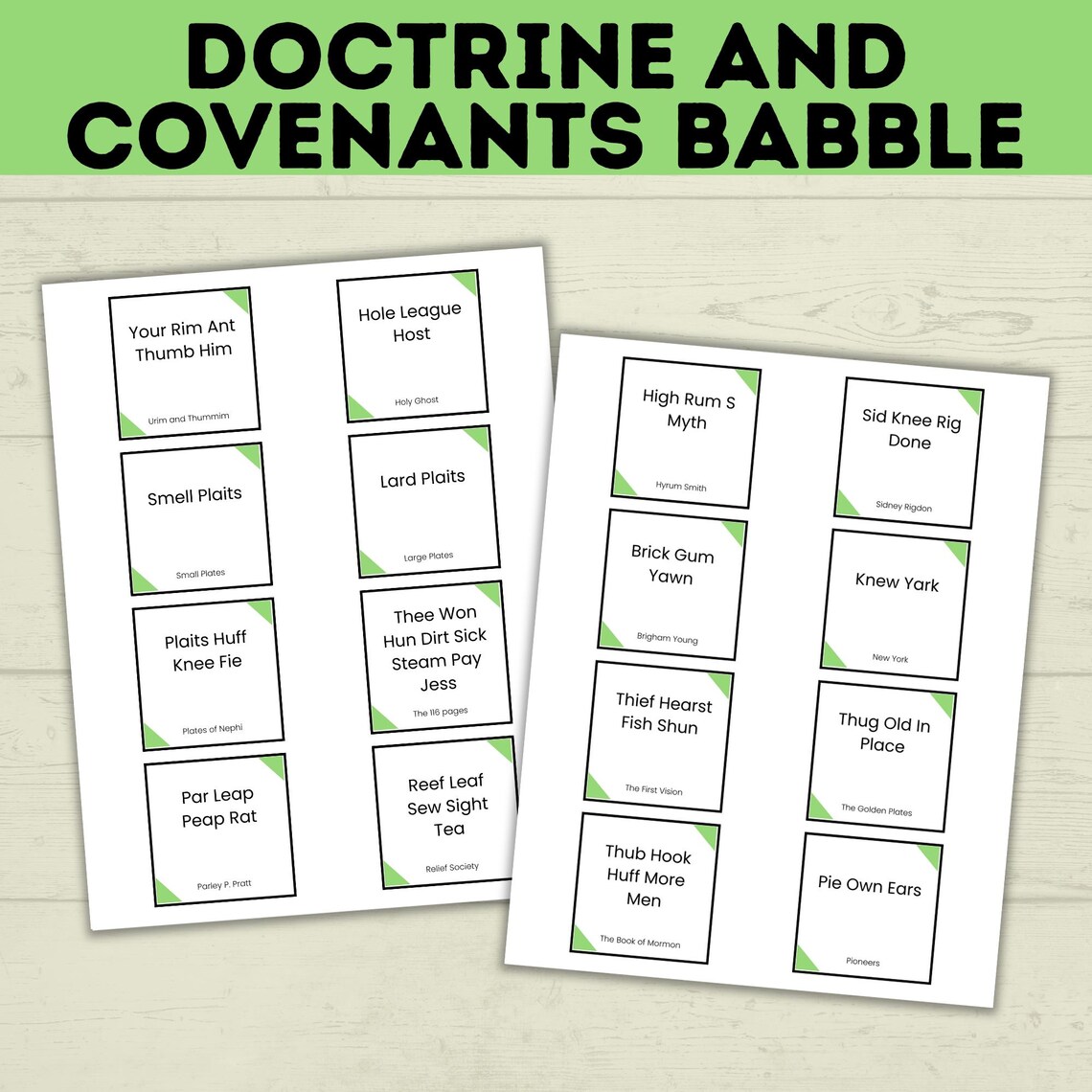 Doctrine and Covenants Seminary Doctrinal Mastery Games for Youth ...