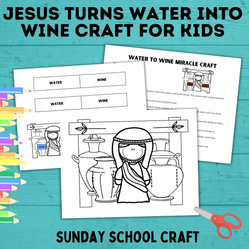 Sunday School Craft | Jesus Craft | Bible Craft | Water Into Wine Craft ...