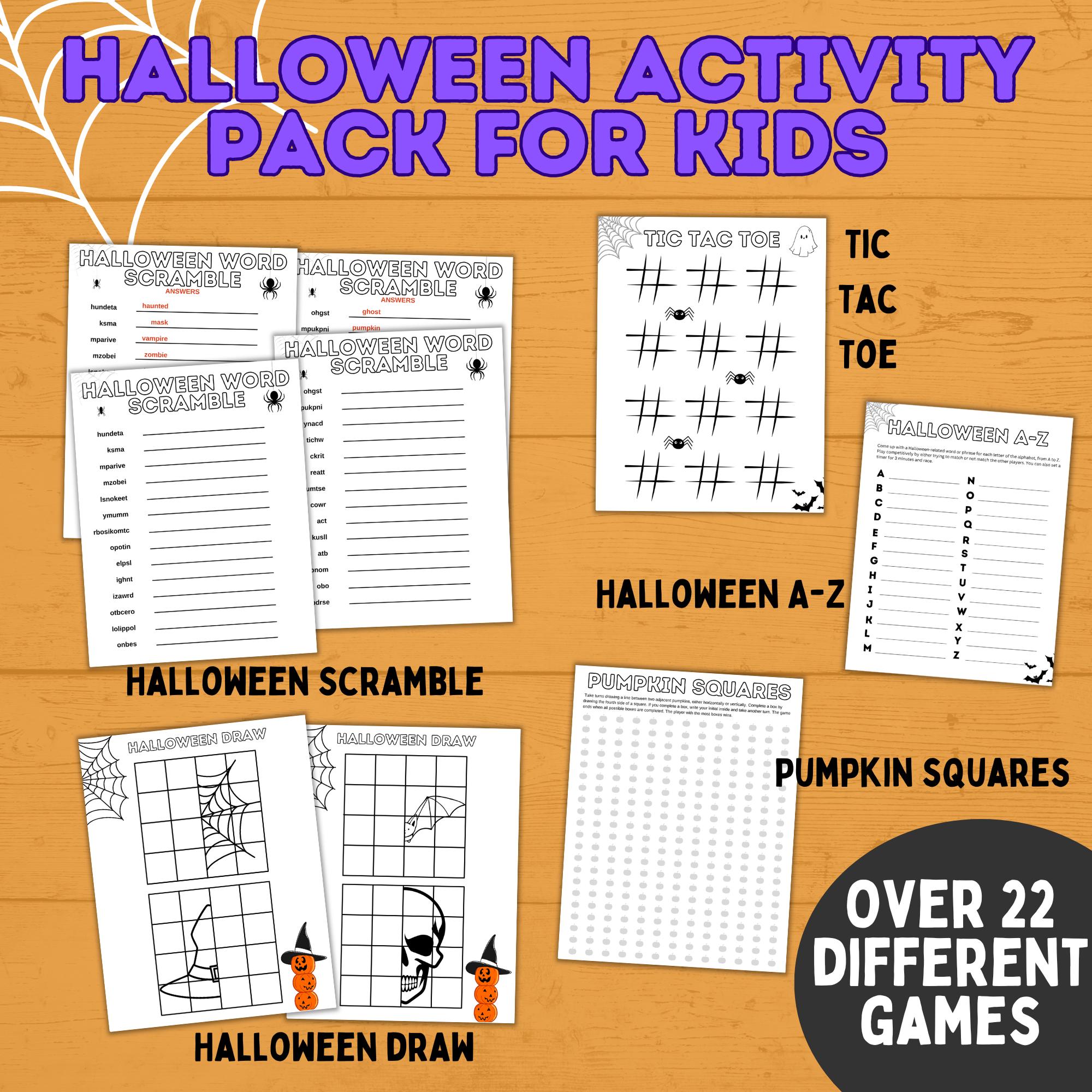 Halloween Activity Pack for Kids | Halloween Games | Halloween ...