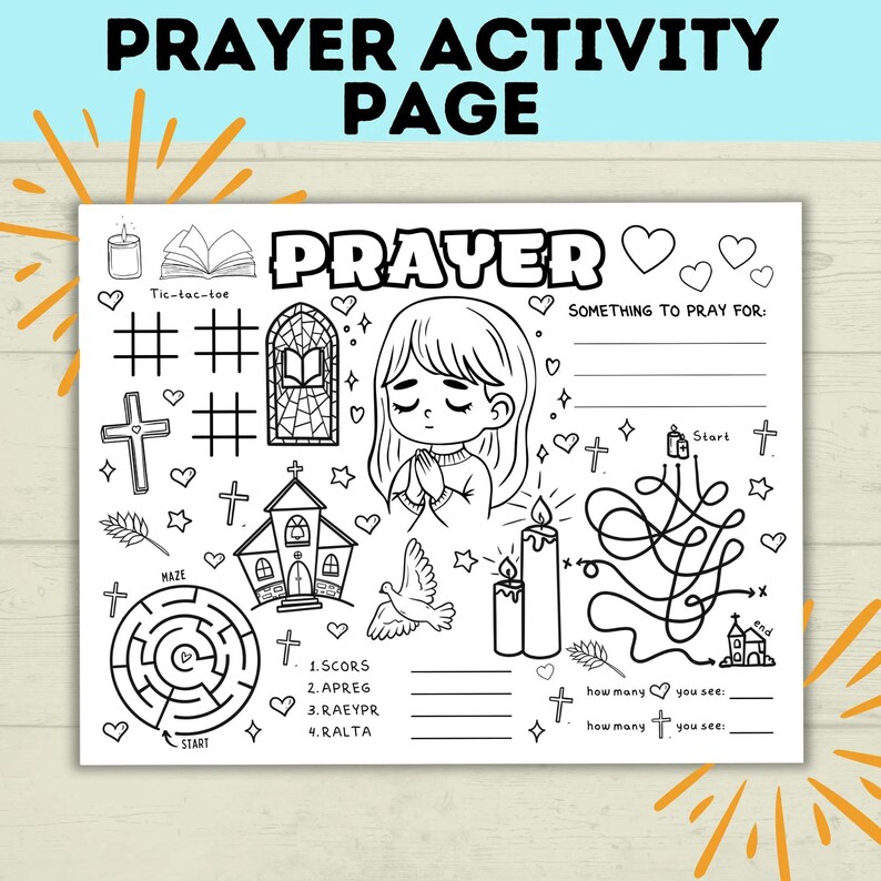Prayer Printable for Kids, Prayer Cube, Prayer Prompts, Prayer Guide ...