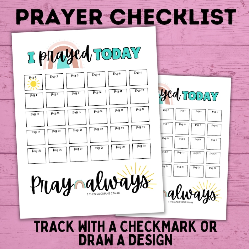 Prayer Tracker | Prayer Planner Prayer Checklist | Prayer Printables ...
