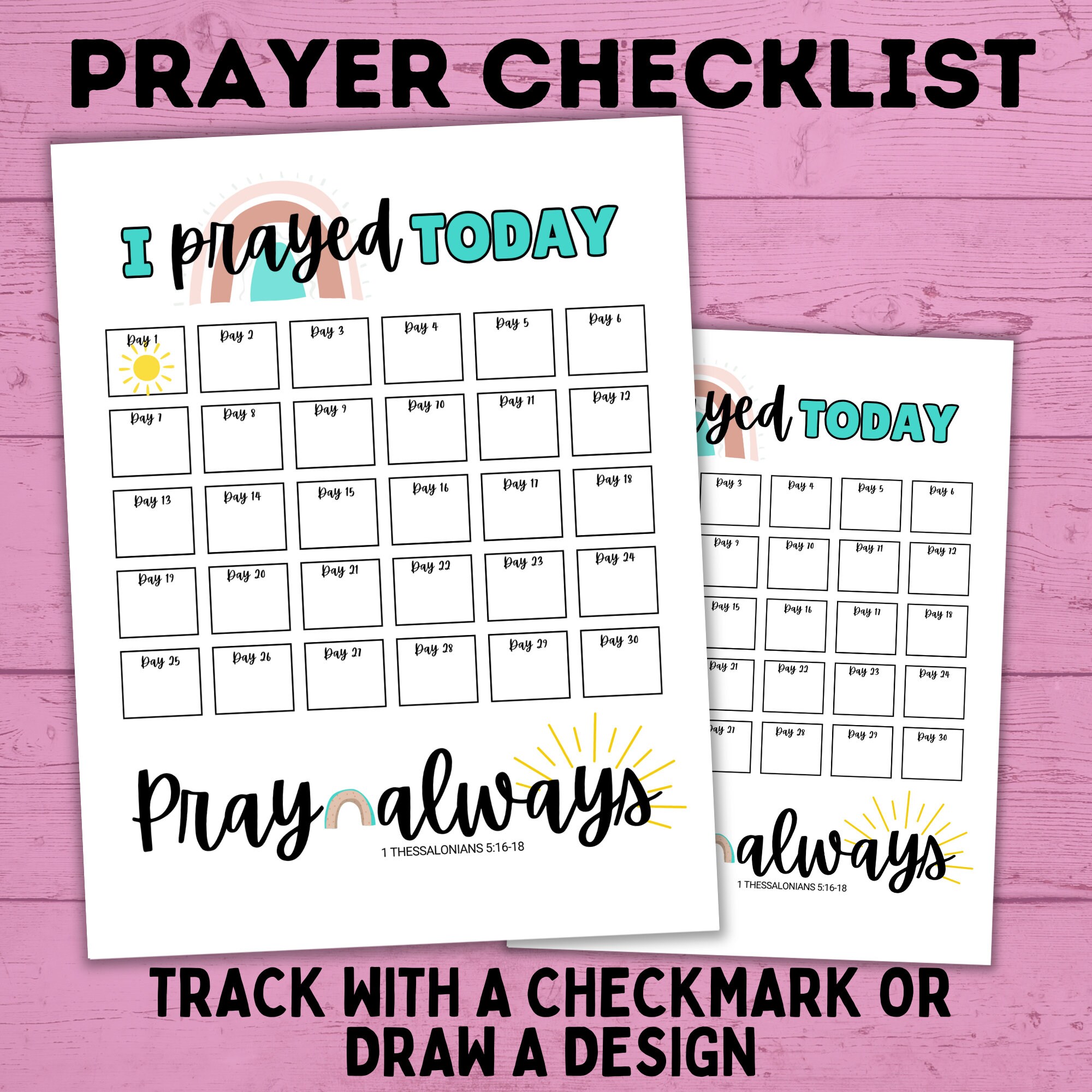 Prayer Tracker | Prayer Planner Prayer Checklist | Prayer Printables ...