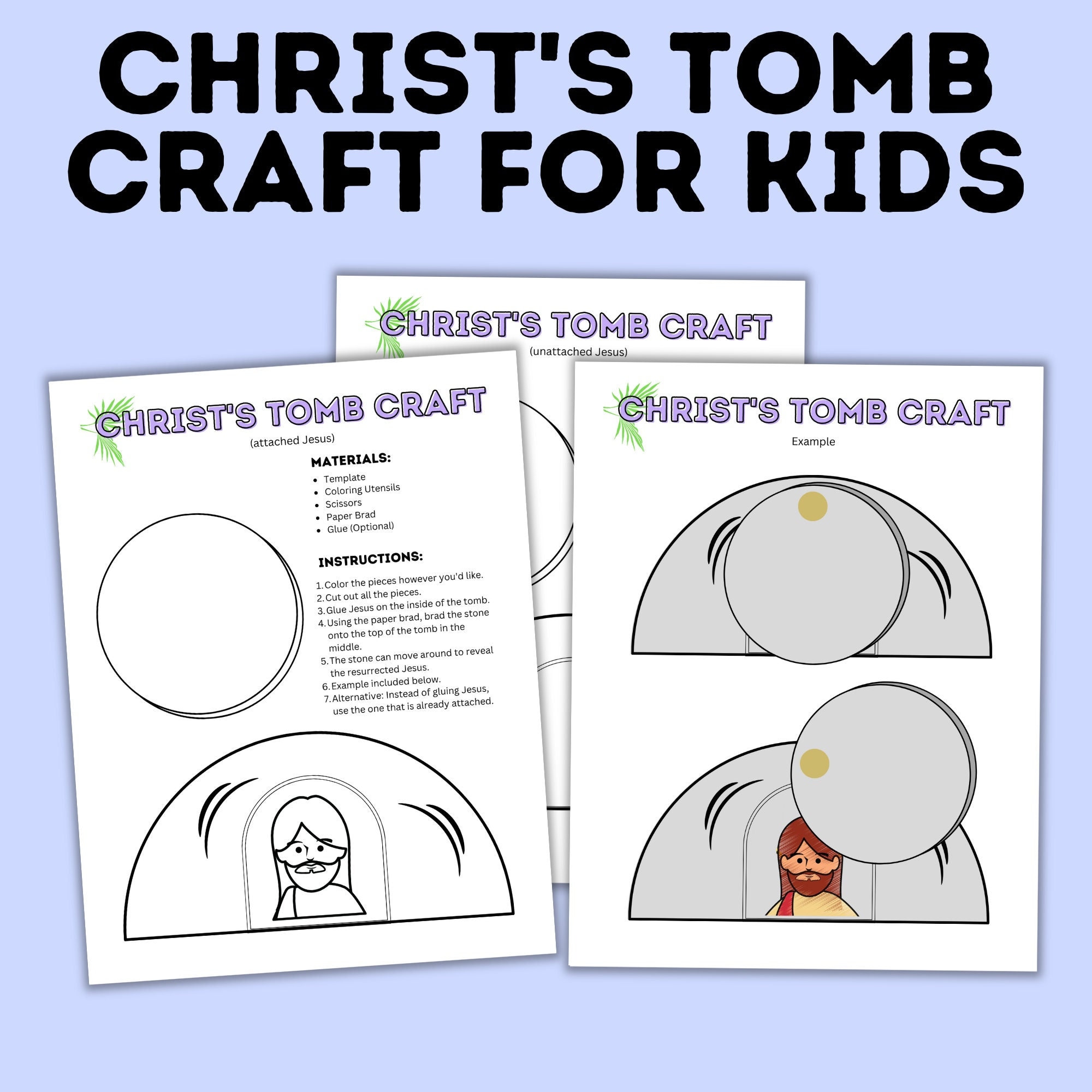Easy Easter Craft | Bible Craft Open Tomb | Resurrection Craft | Christ ...