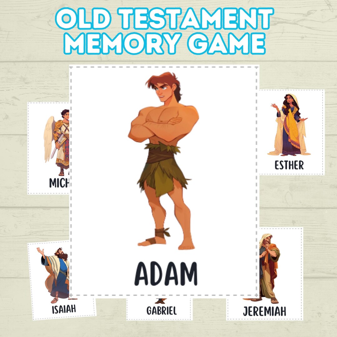 Old Testament Memory Match Game, Bible Game, Seminary Game, Bible ...
