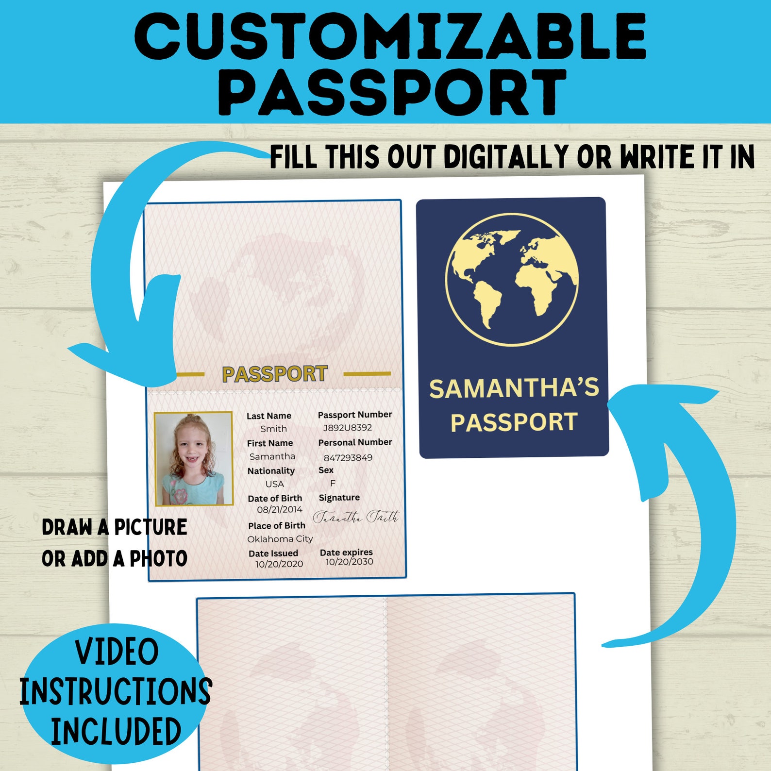 Customizable Passport | Design Your Own Passport | Passport Craft ...