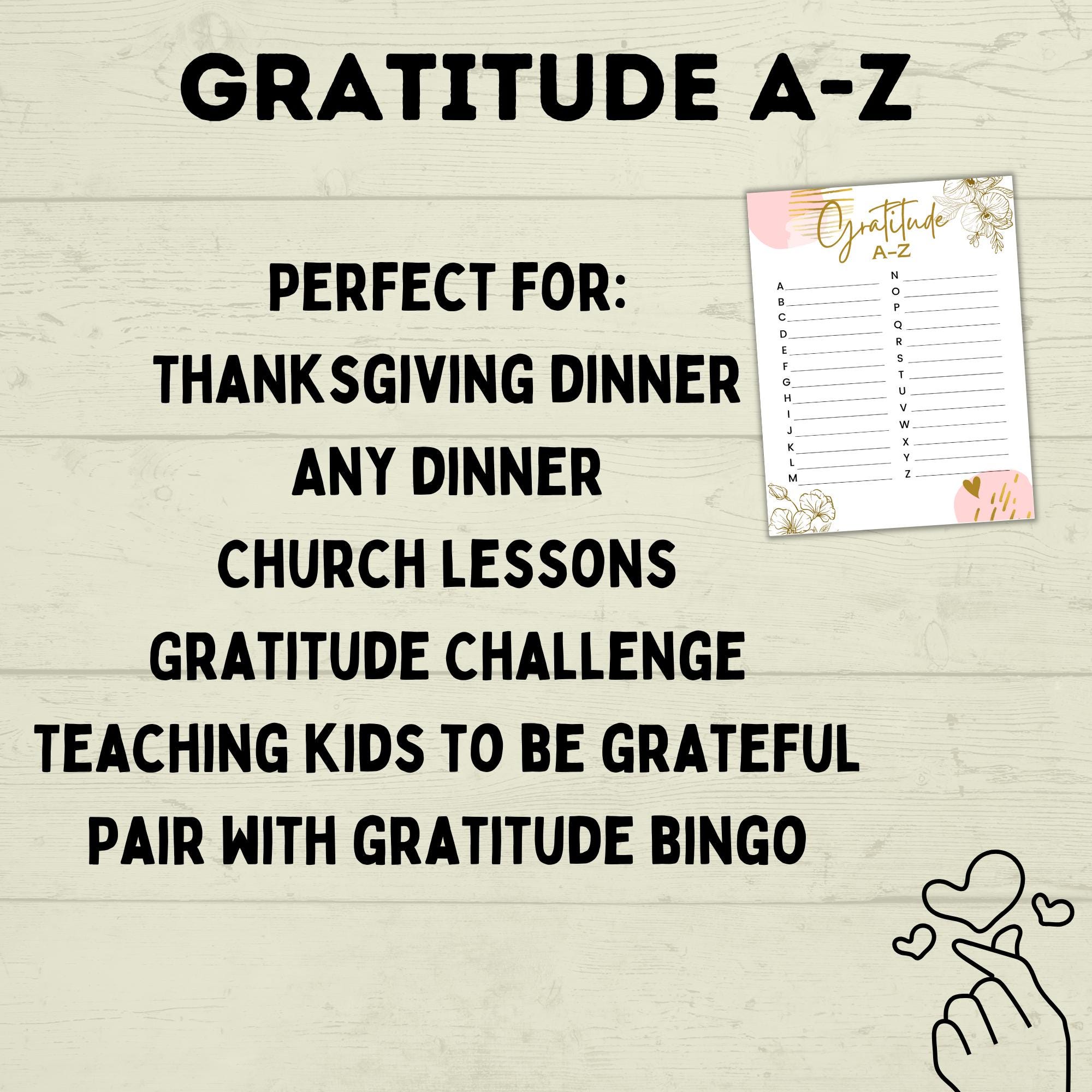Gratitude A-Z | Gratitude Alphabet Game | Gratitude Game | Thankful ...