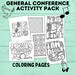 General Conference Activity Pack for Kids | Activity Pages for Kids ...