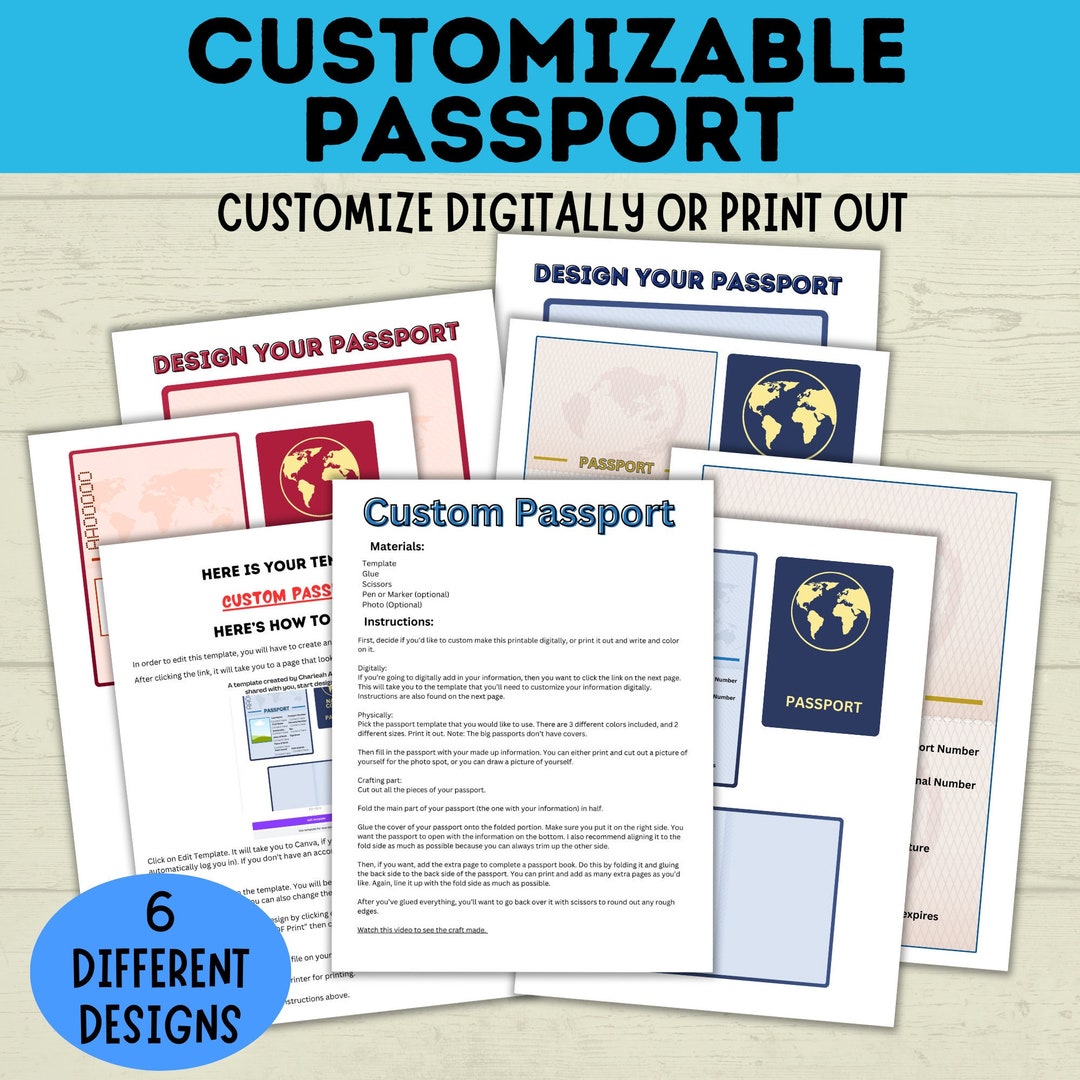 Customizable Passport | Design Your Own Passport | Passport Craft ...
