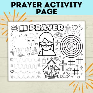 Prayer Craft | Prayer Activity Page for Kids | Sunday School Activity ...