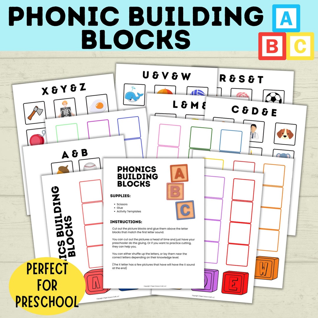 Phonic Letter Building Blocks | Phonics Activities | Alphabet Matching ...