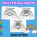 Kids Rainbow Prayer Craft Template, Bible Coloring Page, Activity Sheet ...