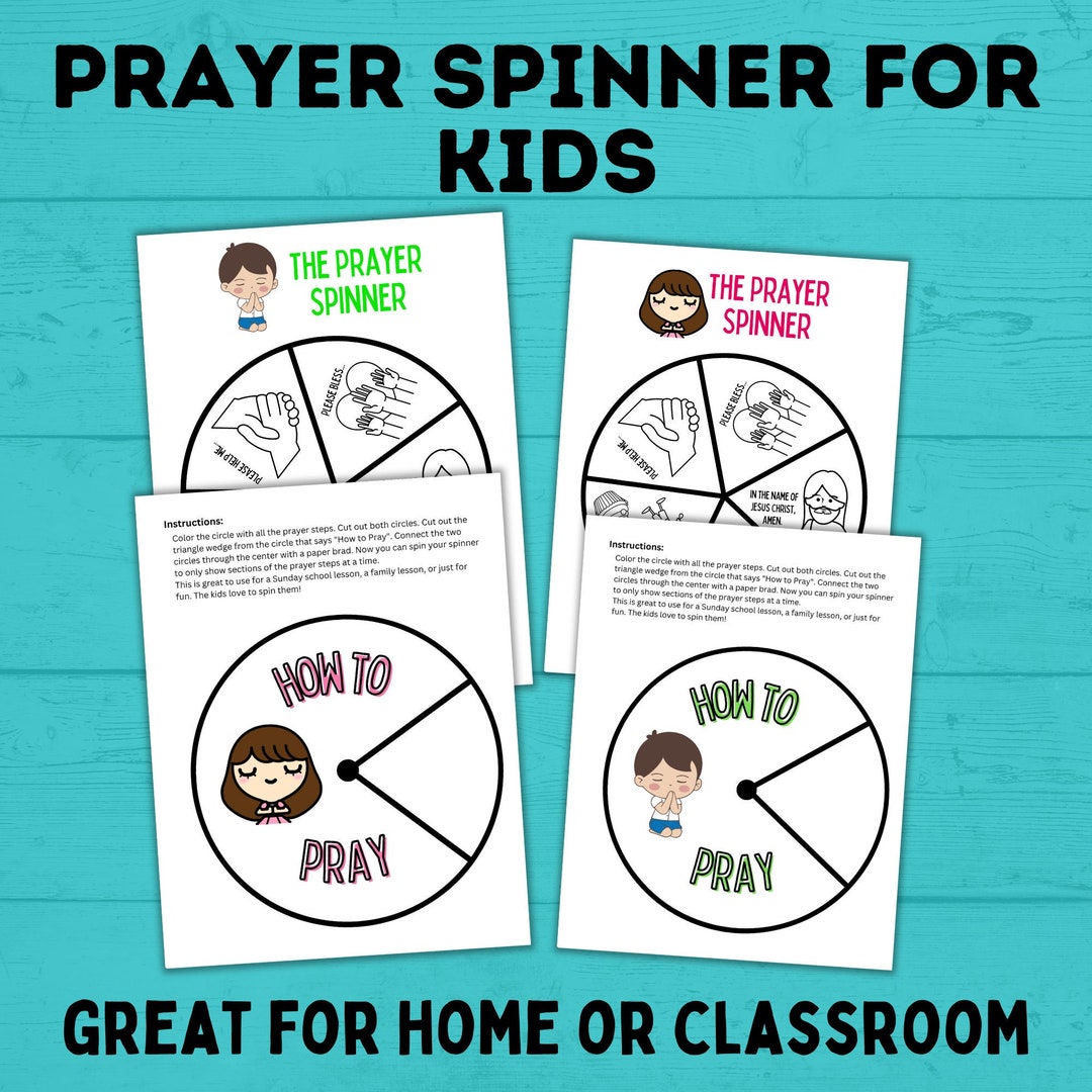 How to Pray, Prayer Spinner for Kids, Teach Kids How to Pray, Prayer ...