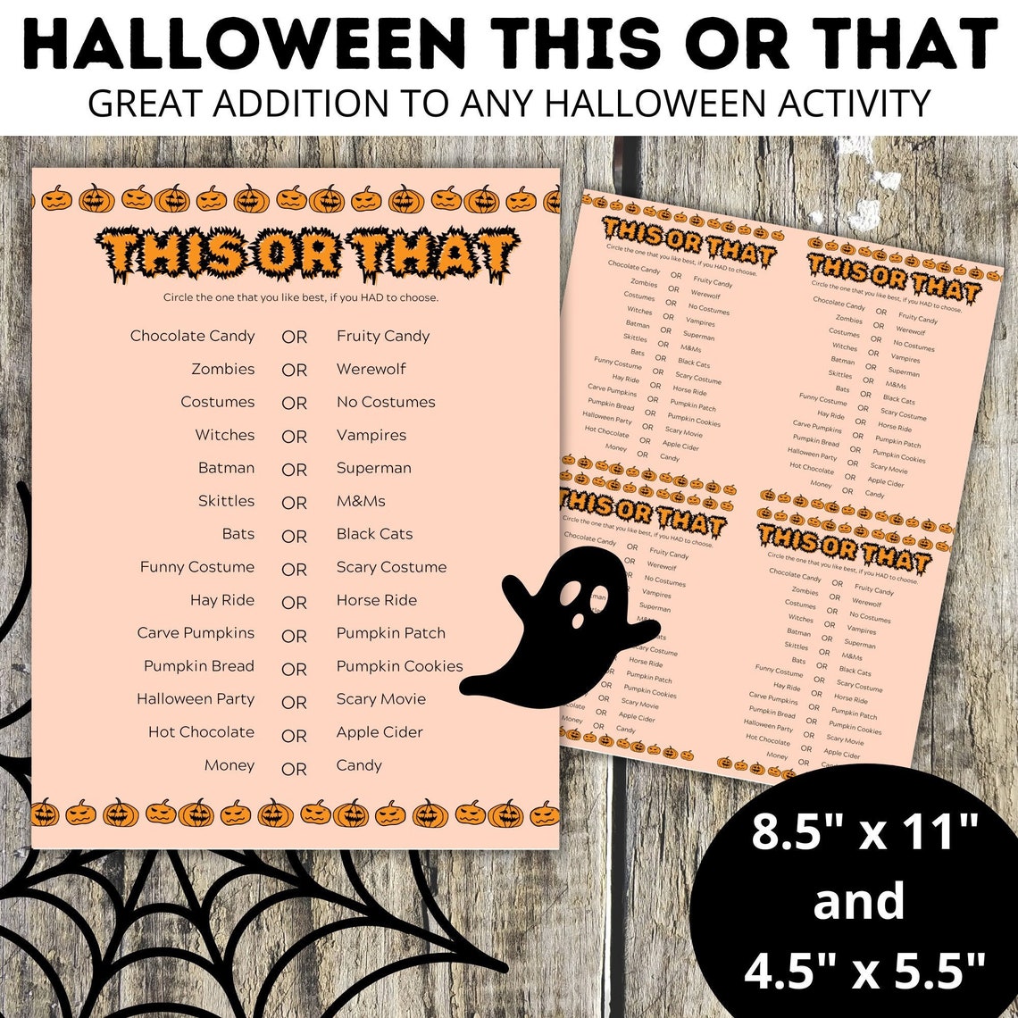 Halloween This or That Game for Kids | Halloween Game | Halloween Party ...