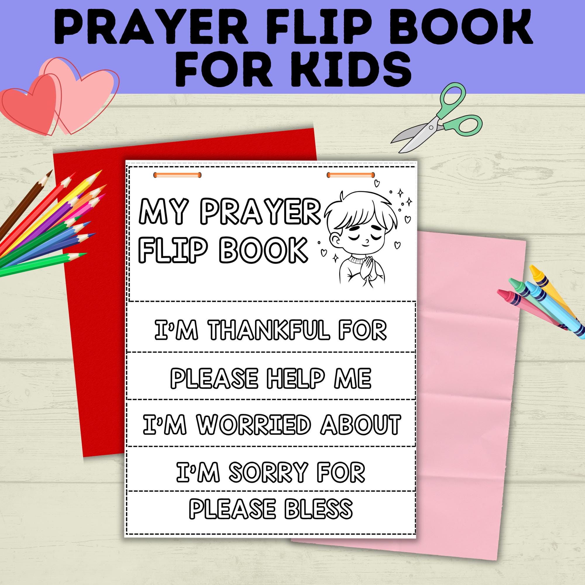 Prayer Craft | Prayer Flip Book | Prayer Activity | Prayer Printables ...