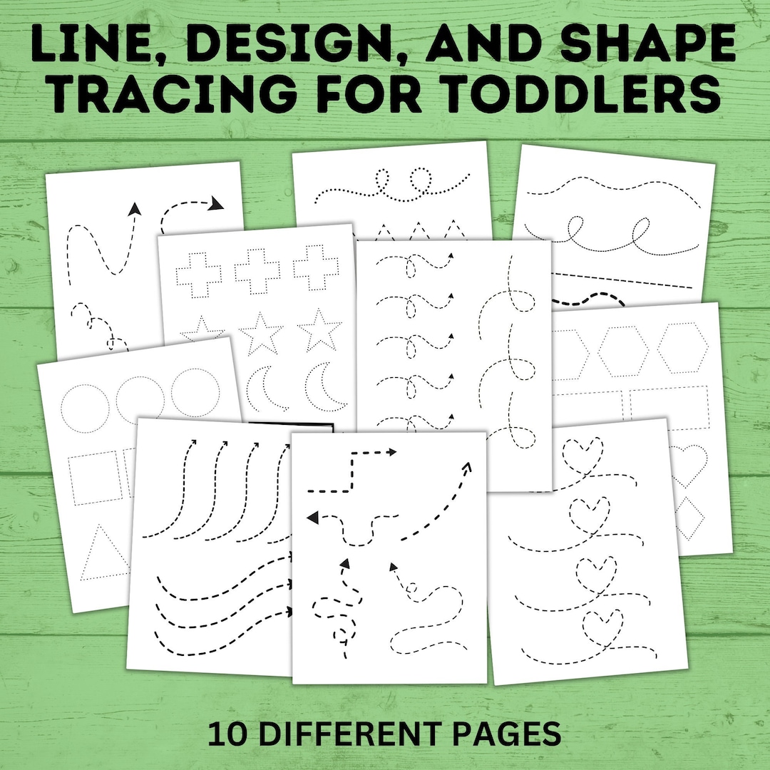 Preschool Line Tracing for Kids and Toddlers | Design Tracing | Shape ...