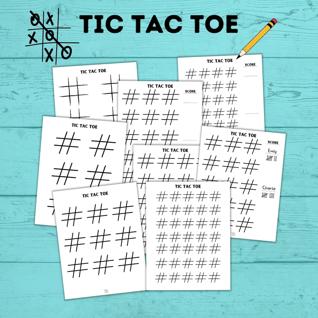 Tic Tac Toe Game Sheet for Kids | Pen and Pencil Games | Kids Games ...
