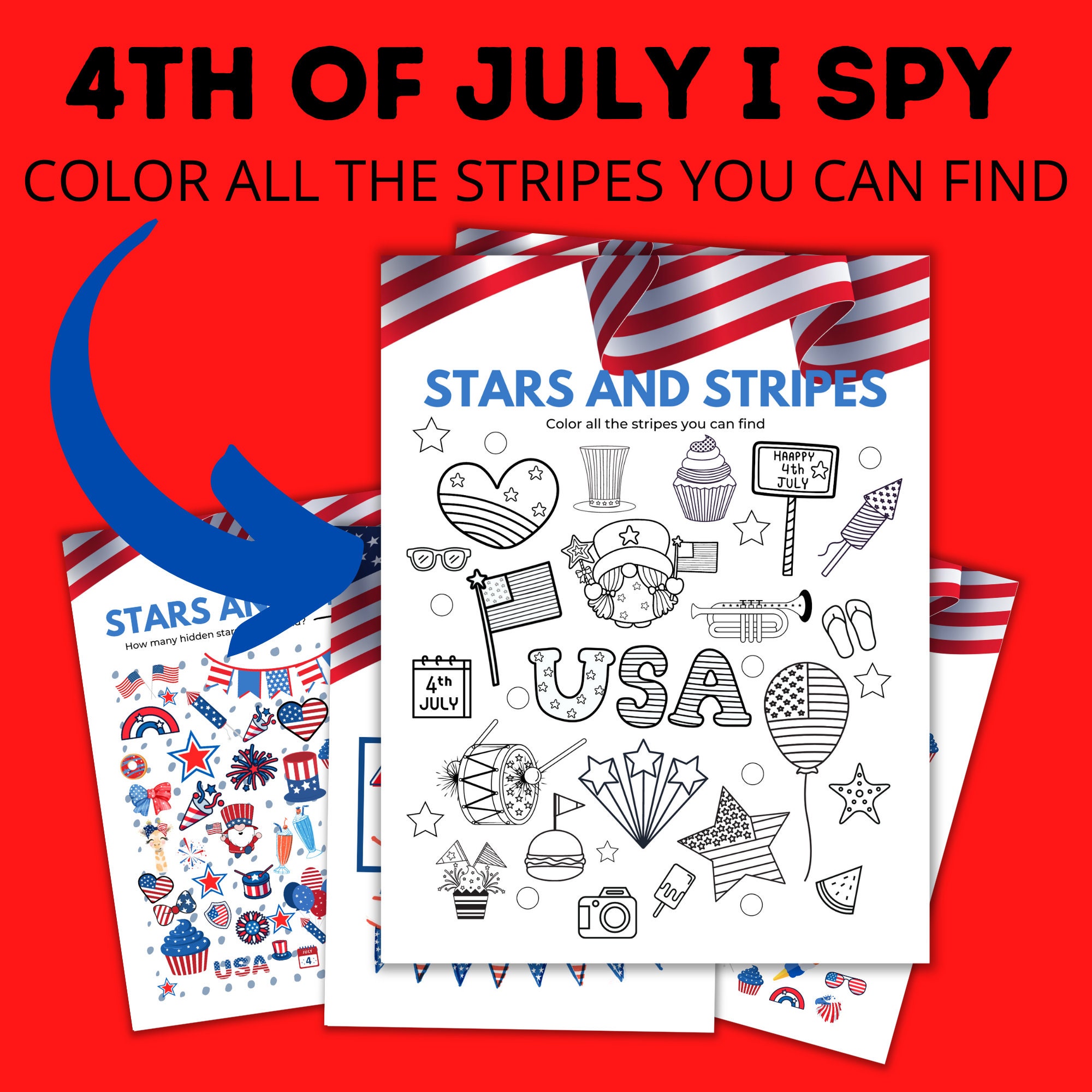 I Spy for Kids 4th of July I Spy 4th of July Crafts for Kids 4th of ...