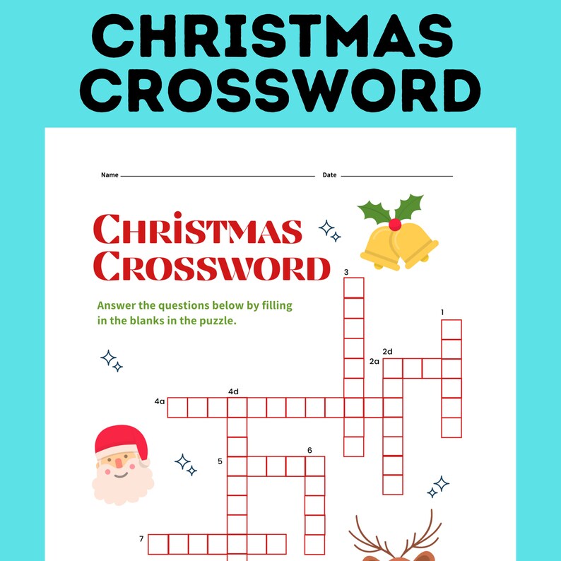 Crucigrama de Navidad / Actividades navideñas para niños / Juegos de ...