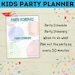 Kid's Party Planner | Kid's Birthday Party Planner | Kids Planner ...