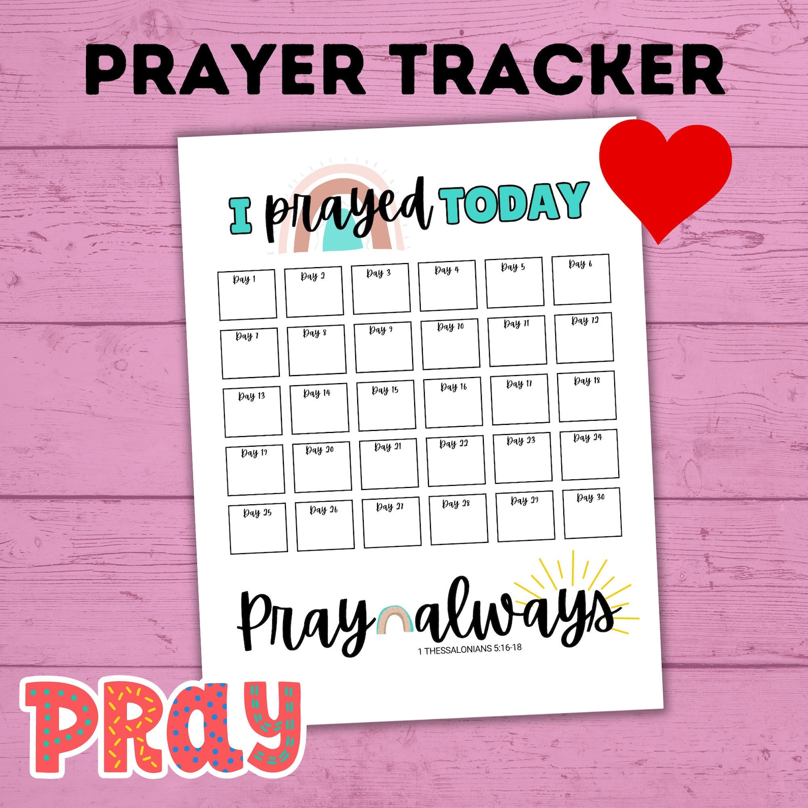 Prayer Tracker | Prayer Planner Prayer Checklist | Prayer Printables ...