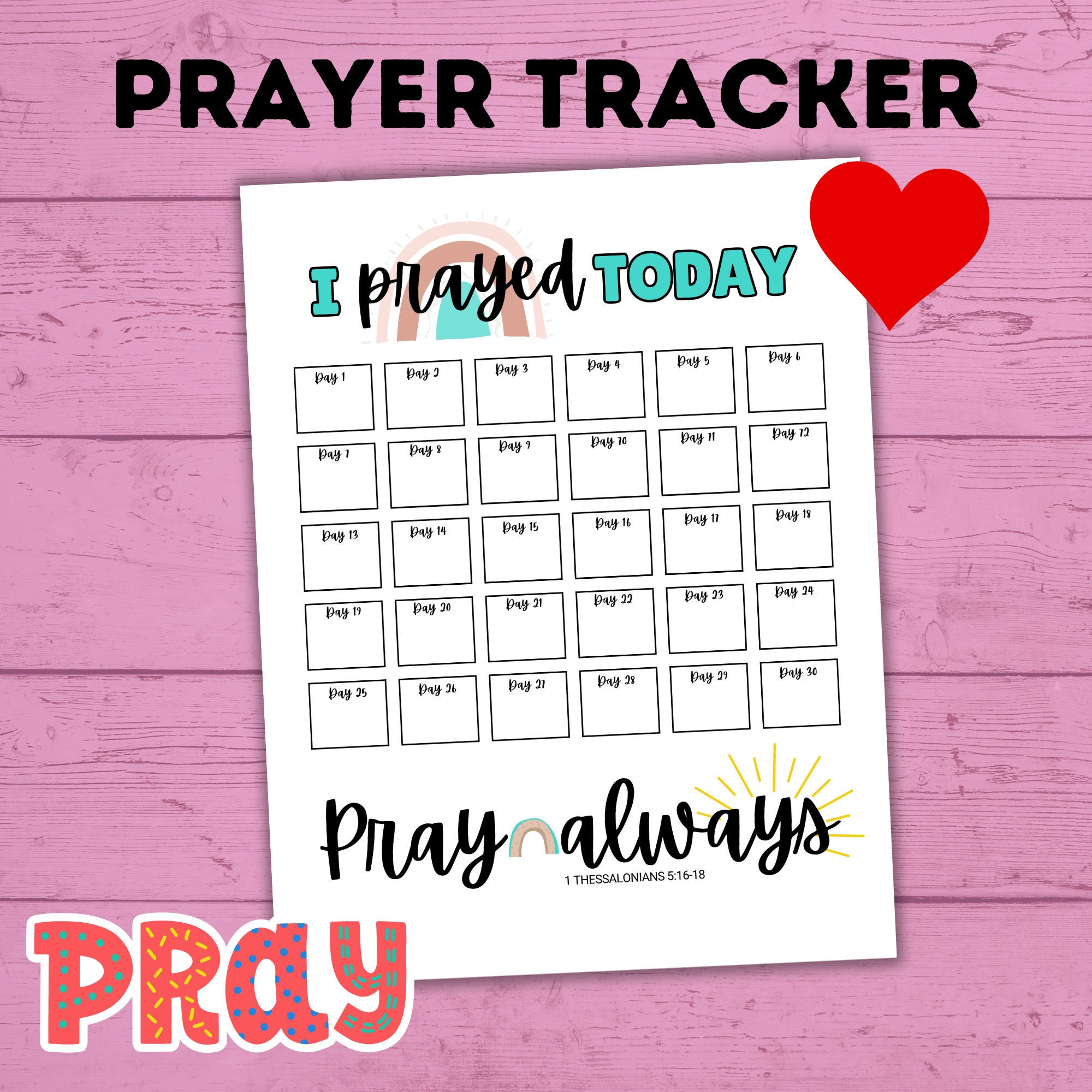 Prayer Tracker | Prayer Planner Prayer Checklist | Prayer Printables ...