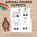 Animal Finger Puppets | Paper Finger Puppets to Color | Printable ...