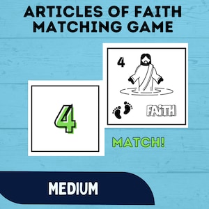 Articles of Faith Matching Game for Families | FHE Game | Articles of ...
