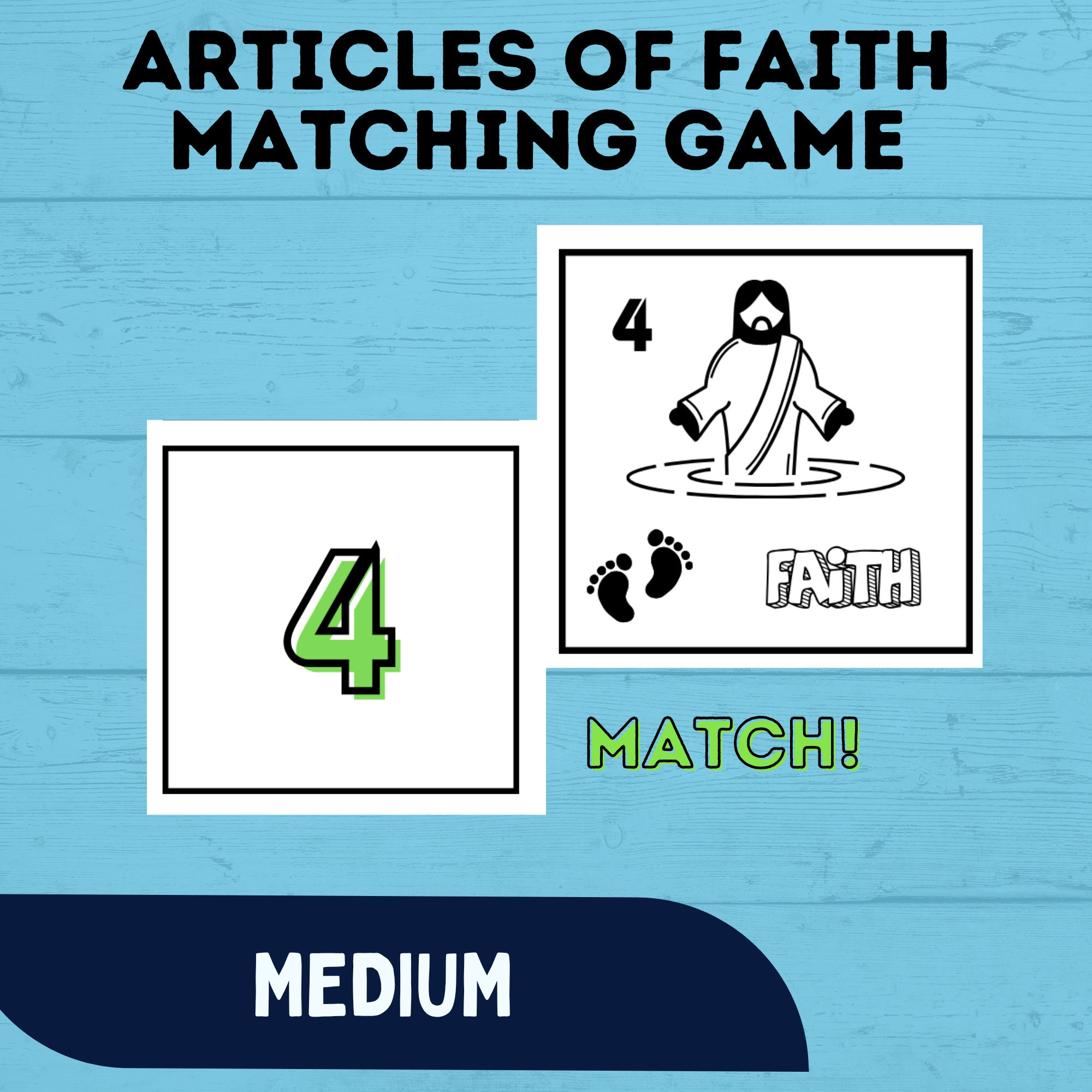 Articles of Faith Matching Game for Families | FHE Game | Articles of ...