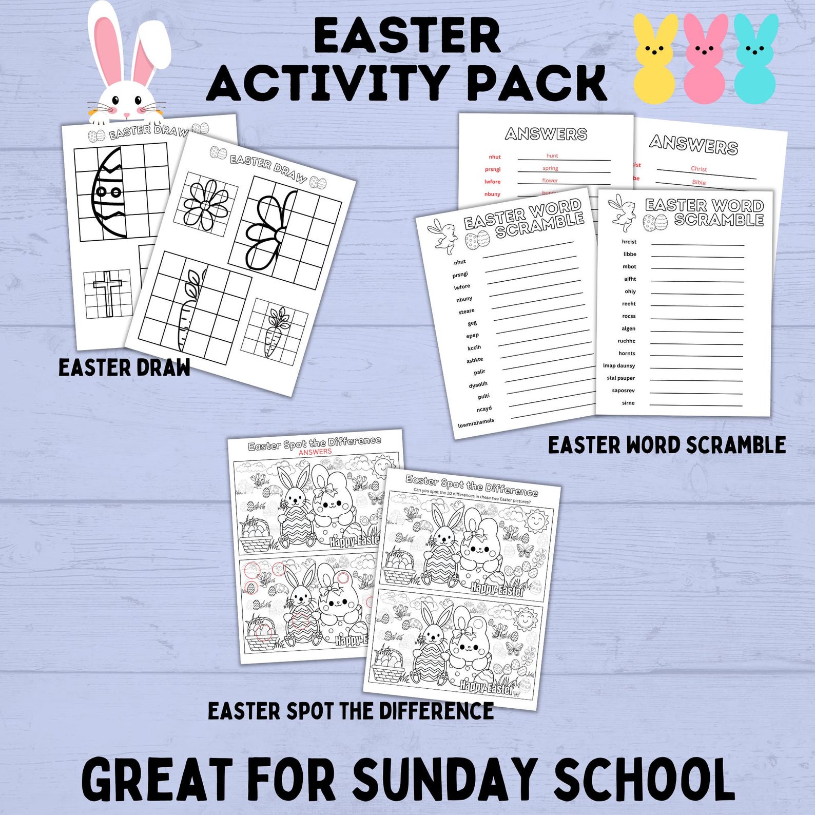 Easter Activity Pack for Kids Easter Printables Easter Activities ...